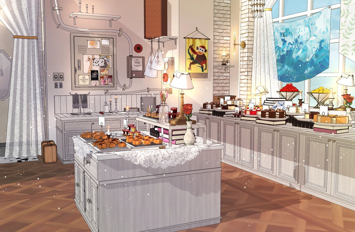 [Webtoon background] Trendy webtoon background with Instagram sentiment.