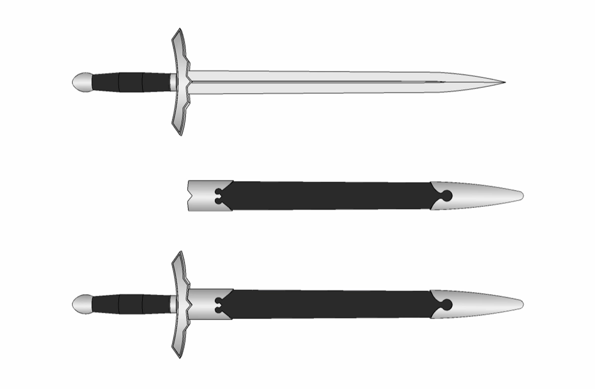 3D Weapon - Shortsword (Western European Sword, Knife)