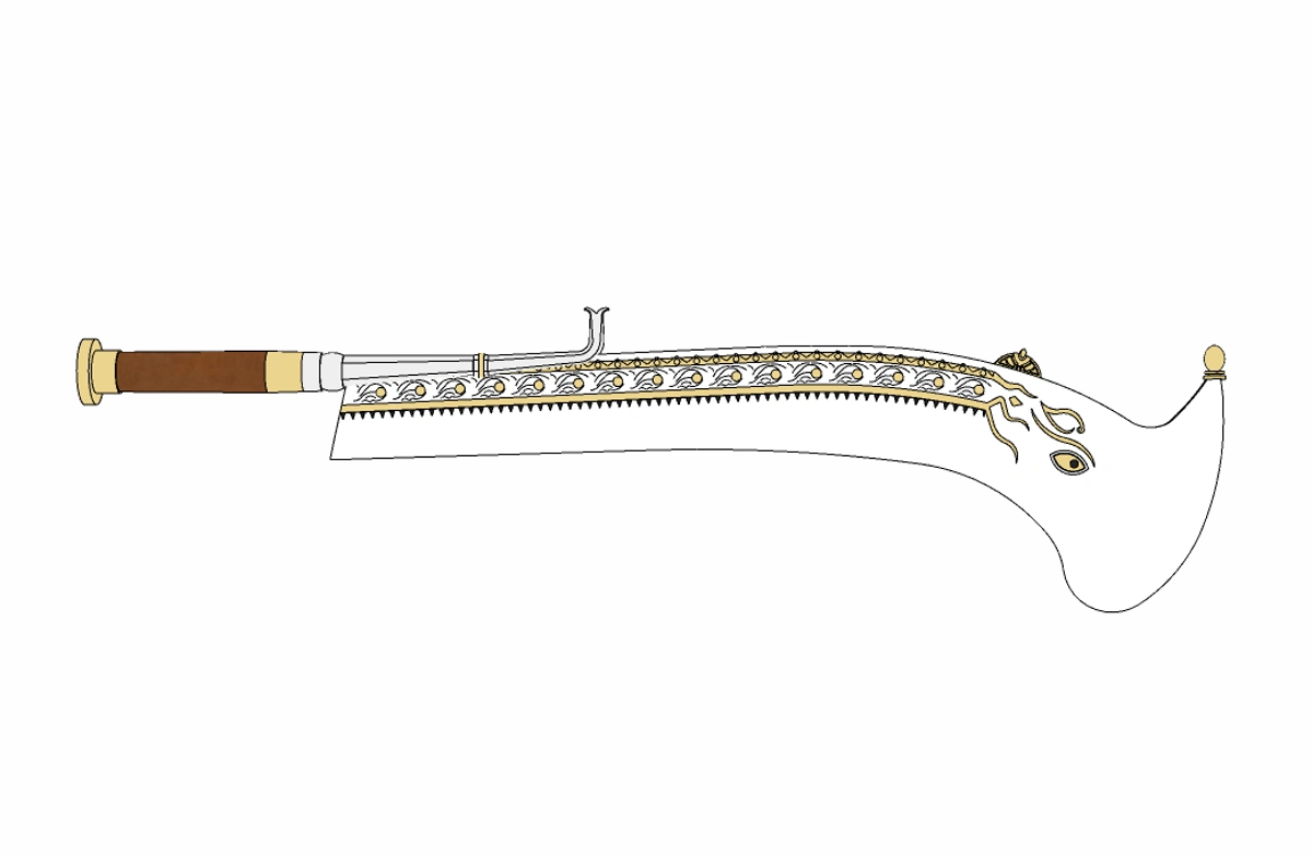 3D Weapon - Ram Da'o (South Asian Sword, Knife)