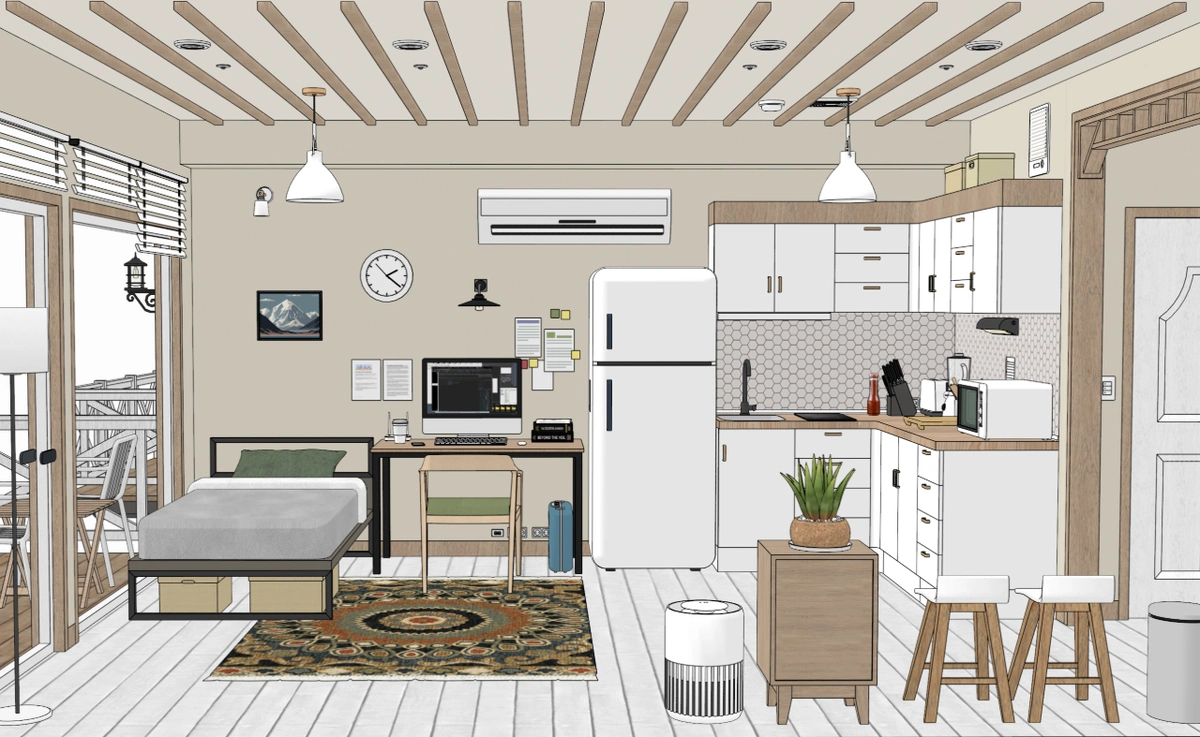 046 House, One Room, officetel (Terras)