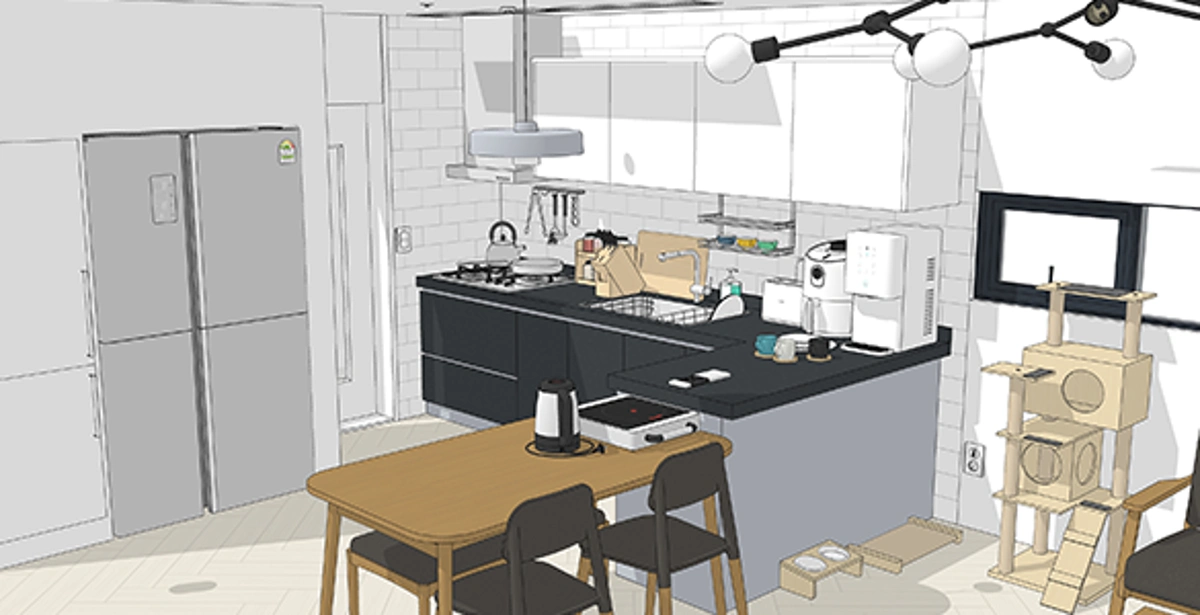 The House with Cats (3-room Ex/Interior)