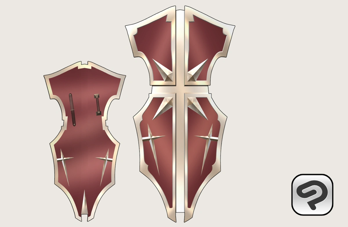 [CLIP 3D] Handpainting Fantasy Shield_2