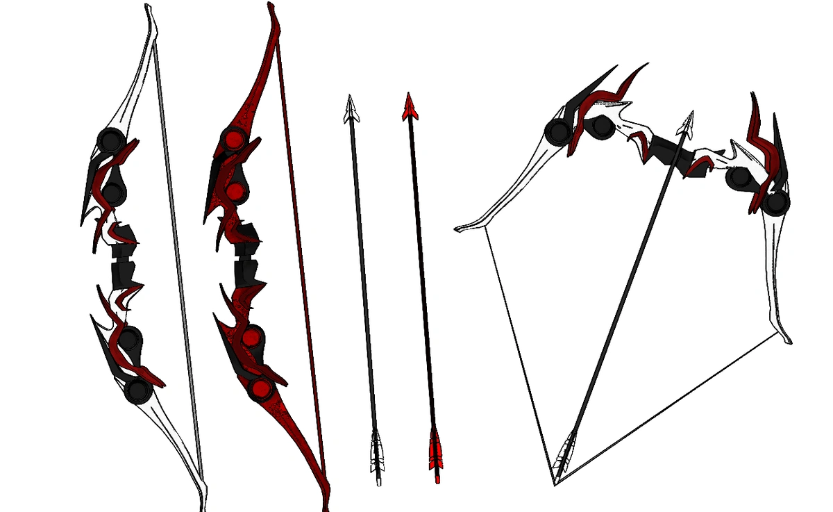 Ready-to-place Fantasy Weapon Bow Arrows