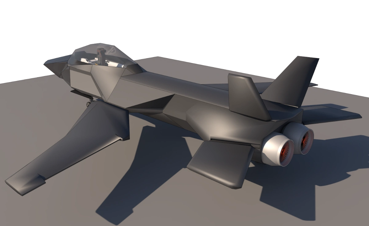 Stealth F7 fighter (with directing + detailed interior)