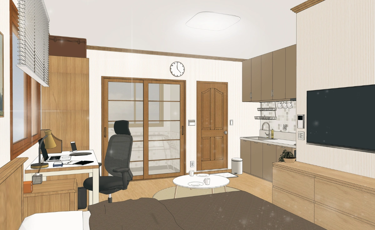 [Residence]Small, ordinary studio apartment for a student living alone