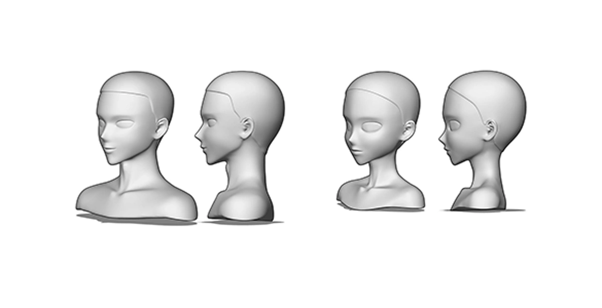 Webtoon 3D Character Head [Type B]