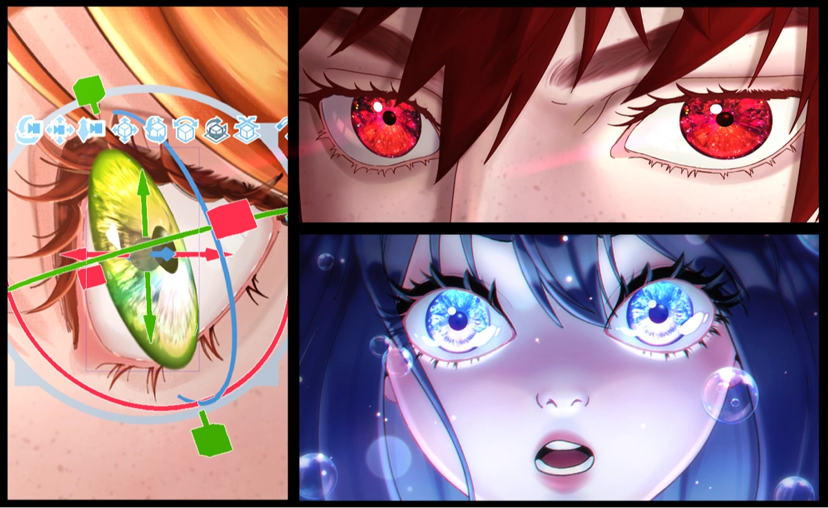 3D Shiny Fantasy Eyes-222 Eyes