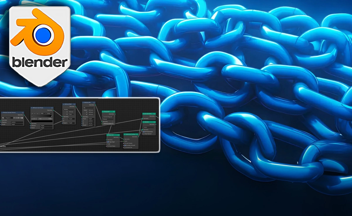 Geo-node Animated Chain