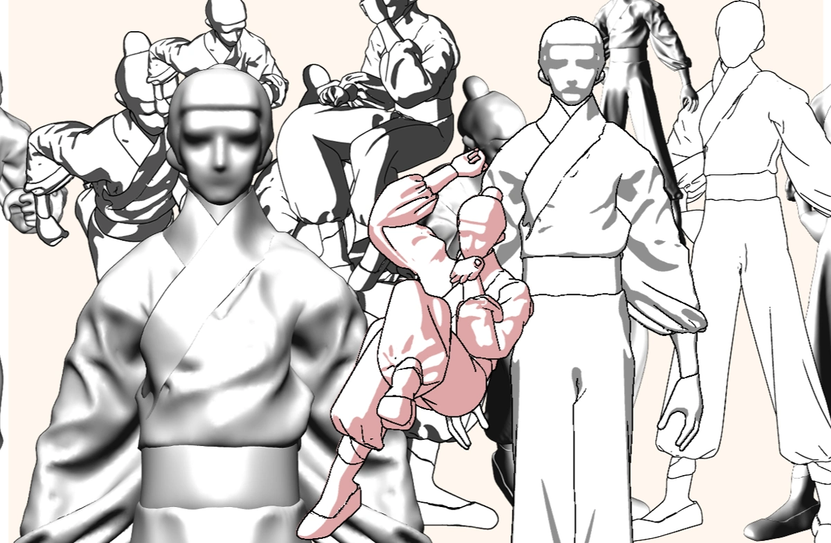 3D Movable Antique Character Model