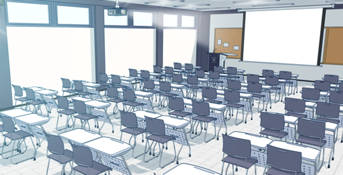 [Classroom] Glass-walled Classroom Set