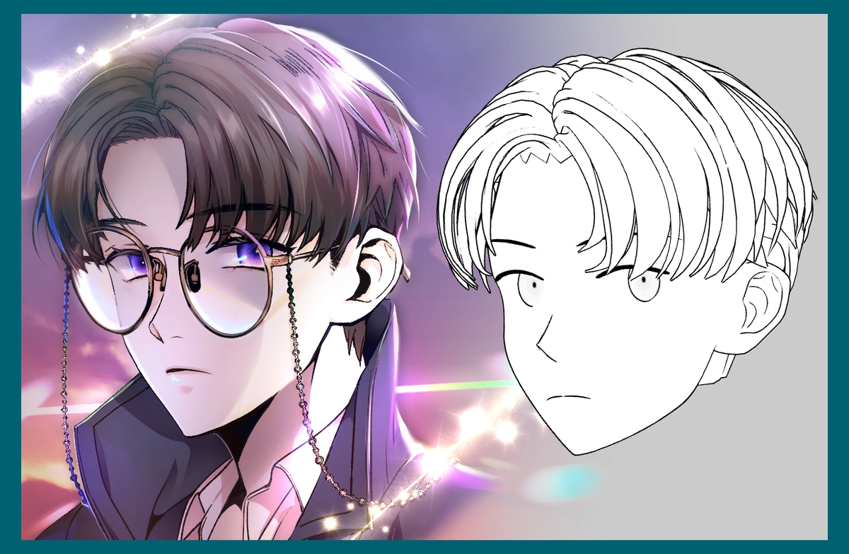 3D head&hires - Sleek Head2