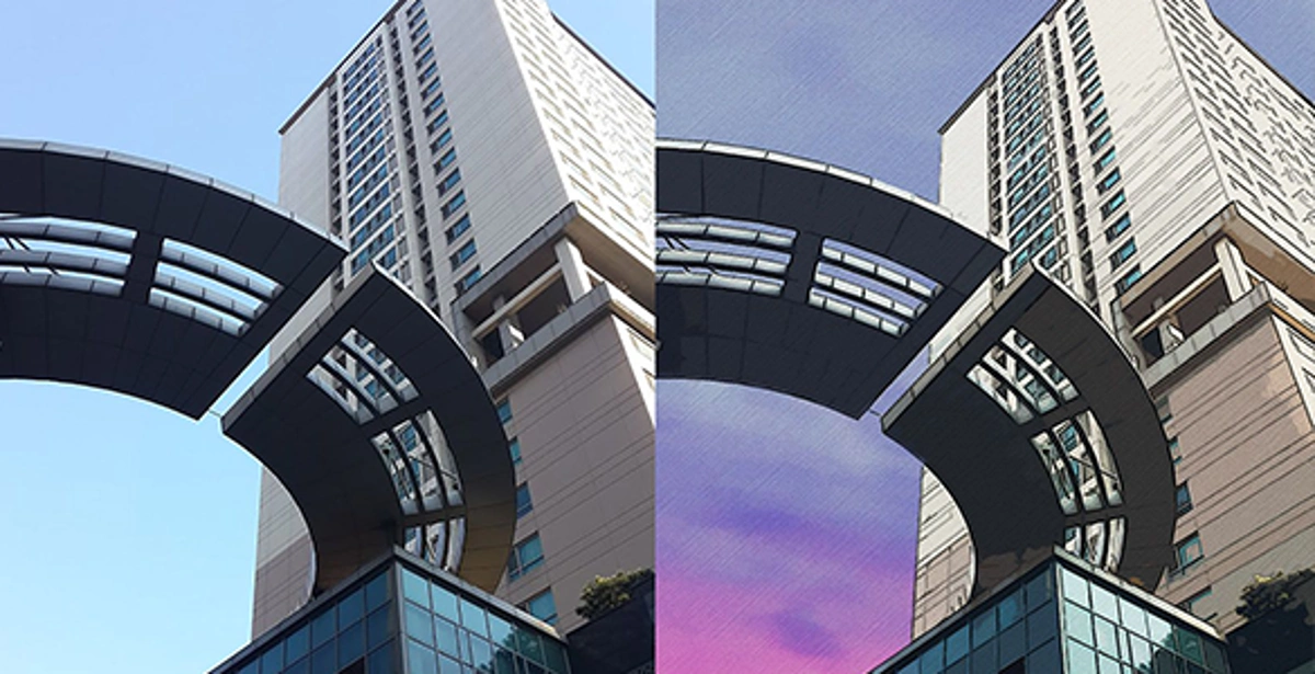 Photo to Webtoon Background Image