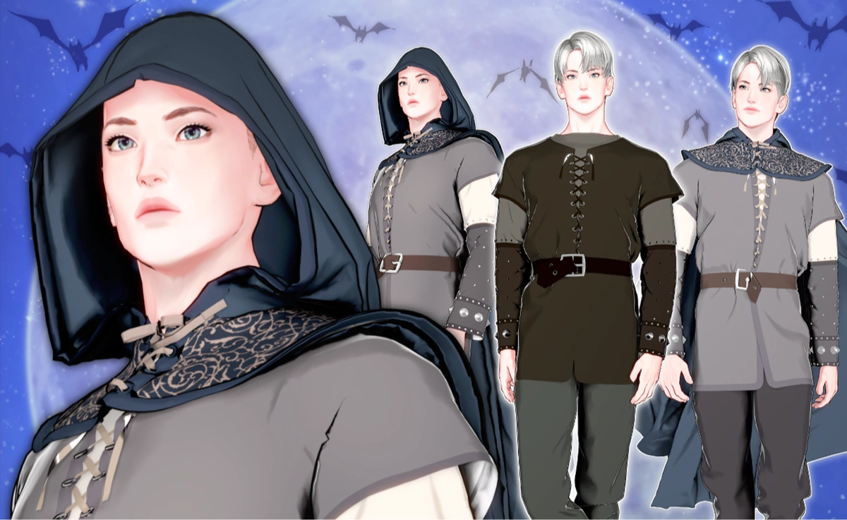 4-Medieval Commoners-7 Set