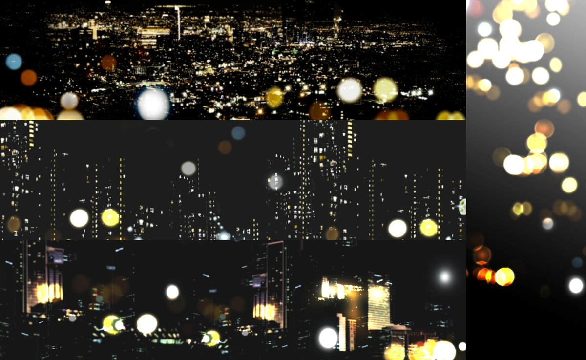 5 minutes cut! 10 types of night view light brushes!