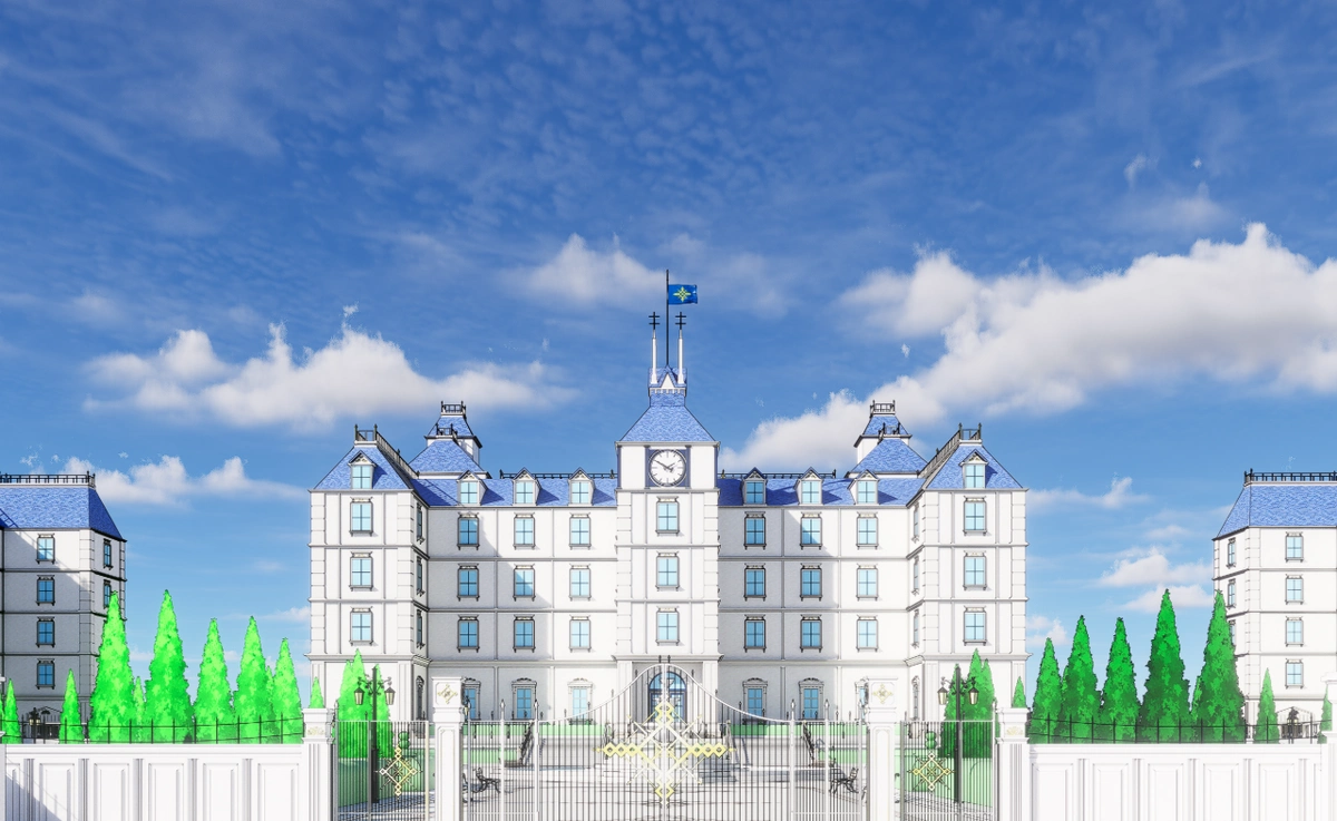 [3rd class: Fantasy school background 7] - The exterior of the school