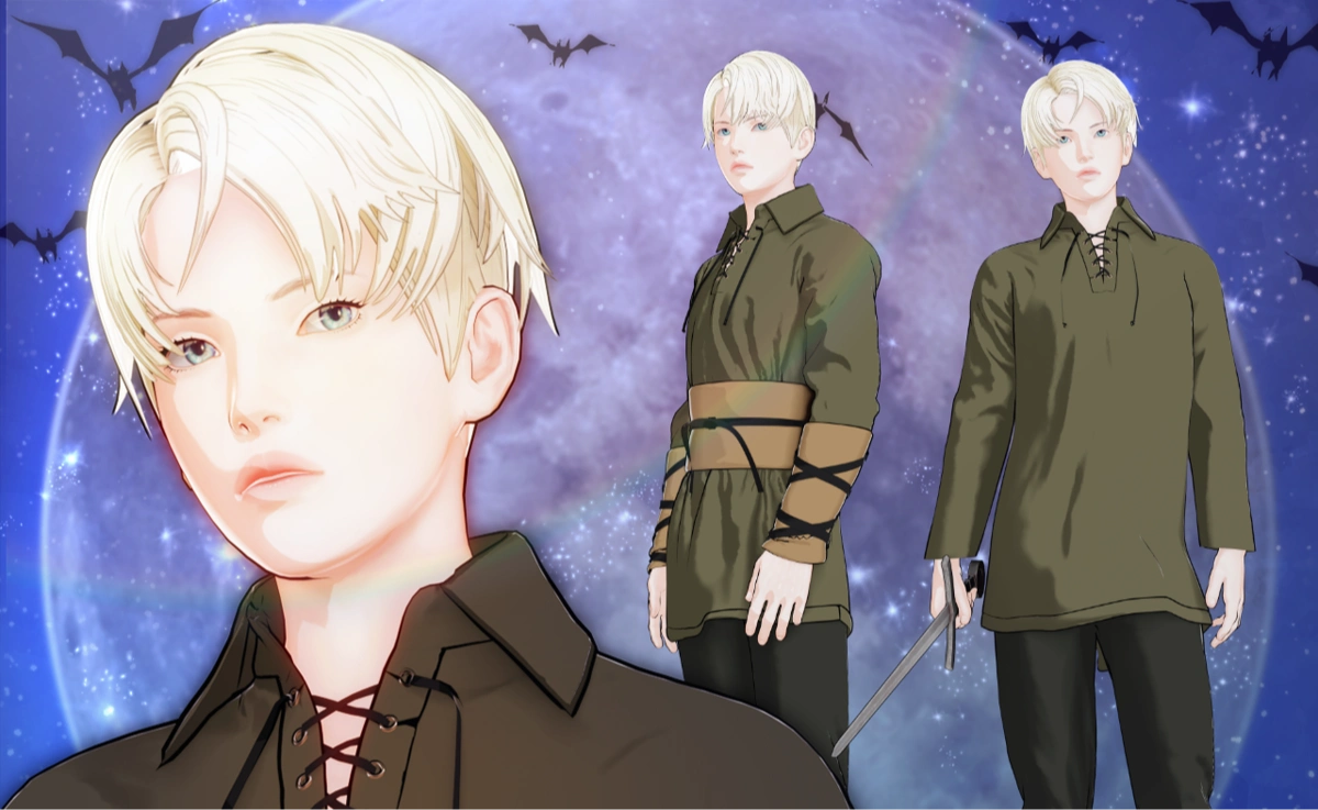 [Male student type-1] Fantasy costume. - 1 set