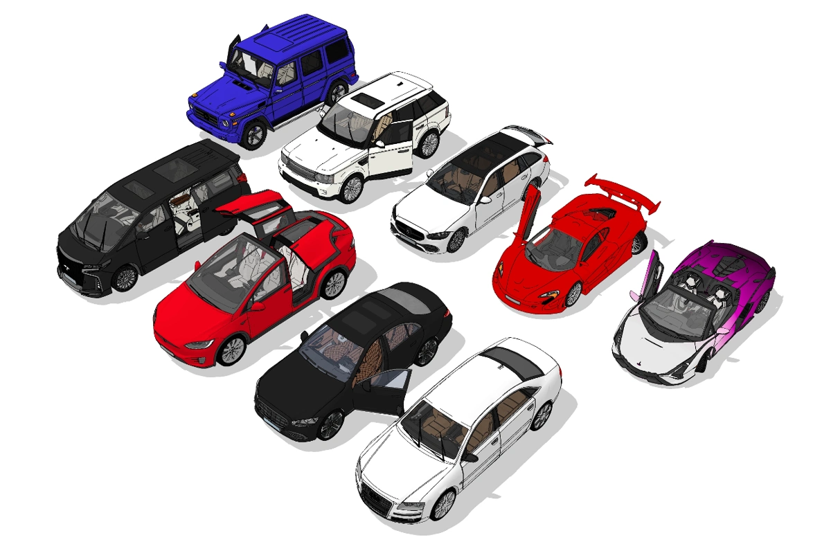 Dynamic Components-rich Car Sports Car SUV Land Rover Business Car (9 ...