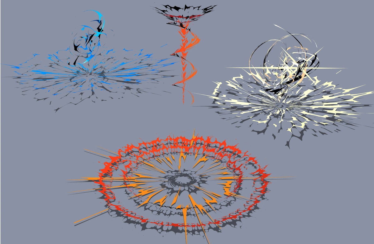 Moving Action & Fantasy Effect 3D - 04 Four-way Attack
