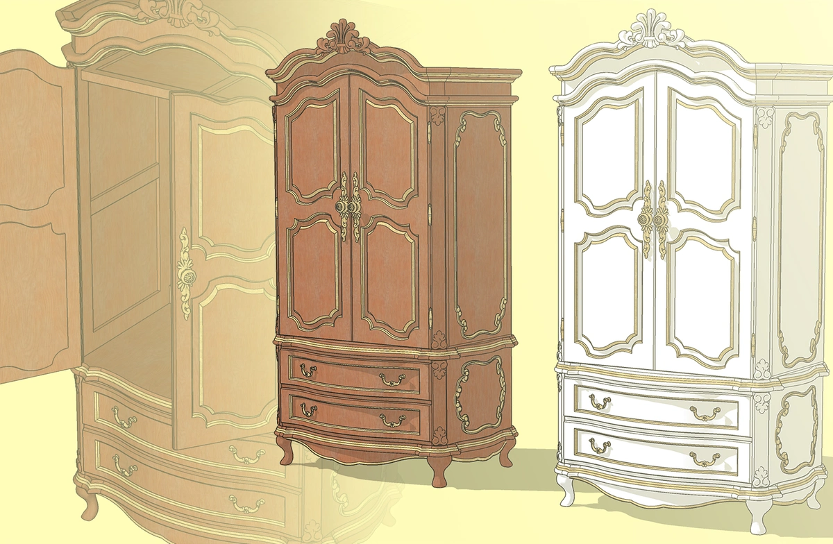 Romantic Fantasy European Antique Closet