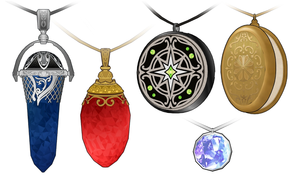 Romance fantasy-style accessories - 5 kinds of necklaces