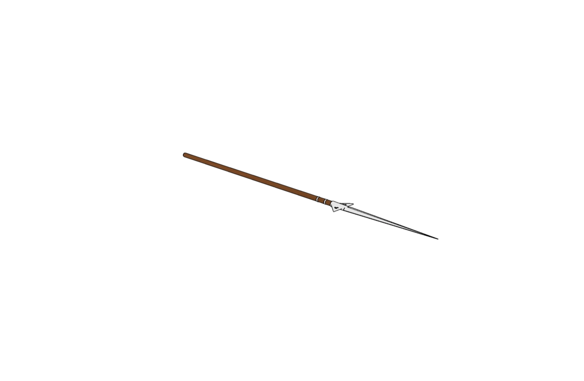 3D Weapon - Winged Spear (Western Europe, Polearm)