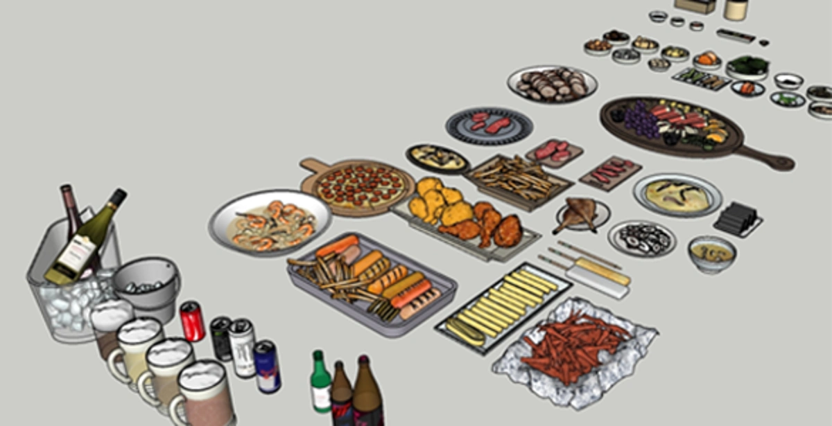Collection of food sets