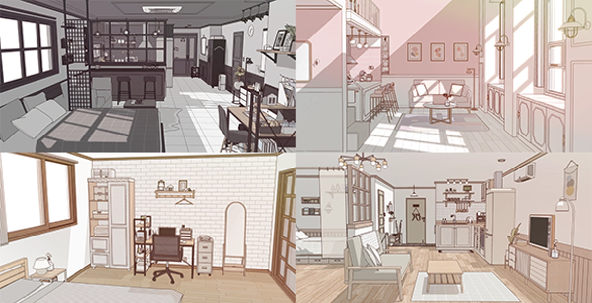 4 Themes of One Room Set