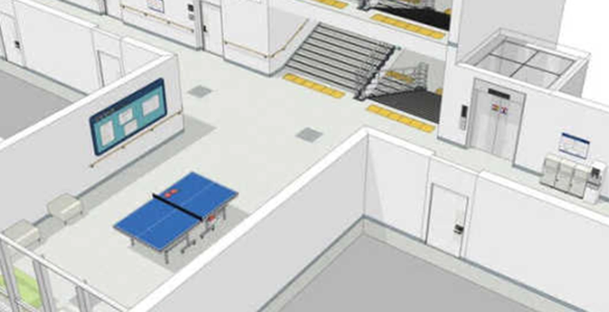 the university dormitory corridor