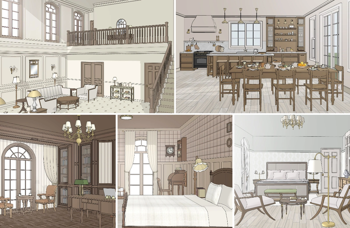 a classic home interior set