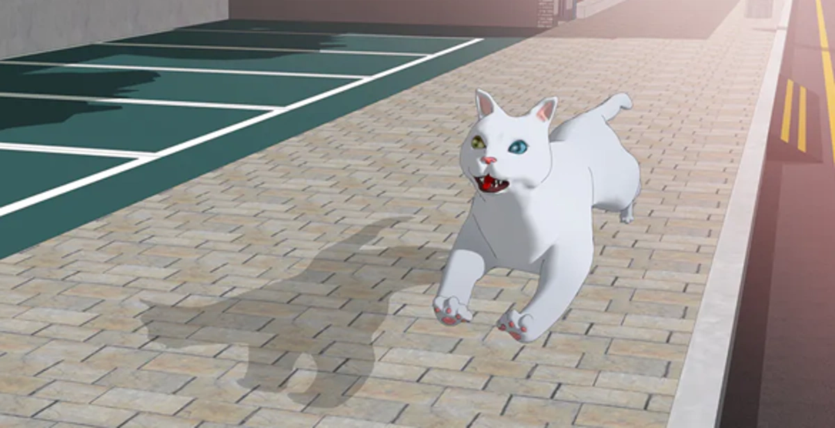 Four High Polygon cats