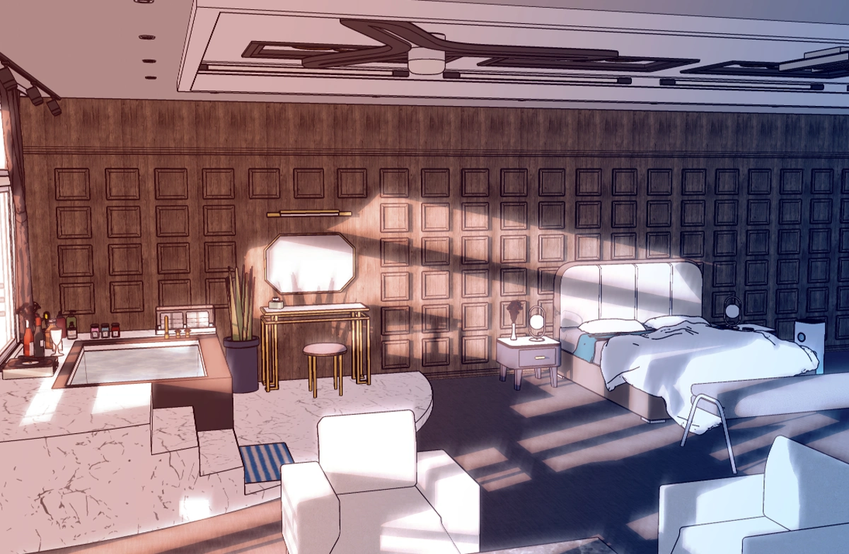 Modern bedroom version 02