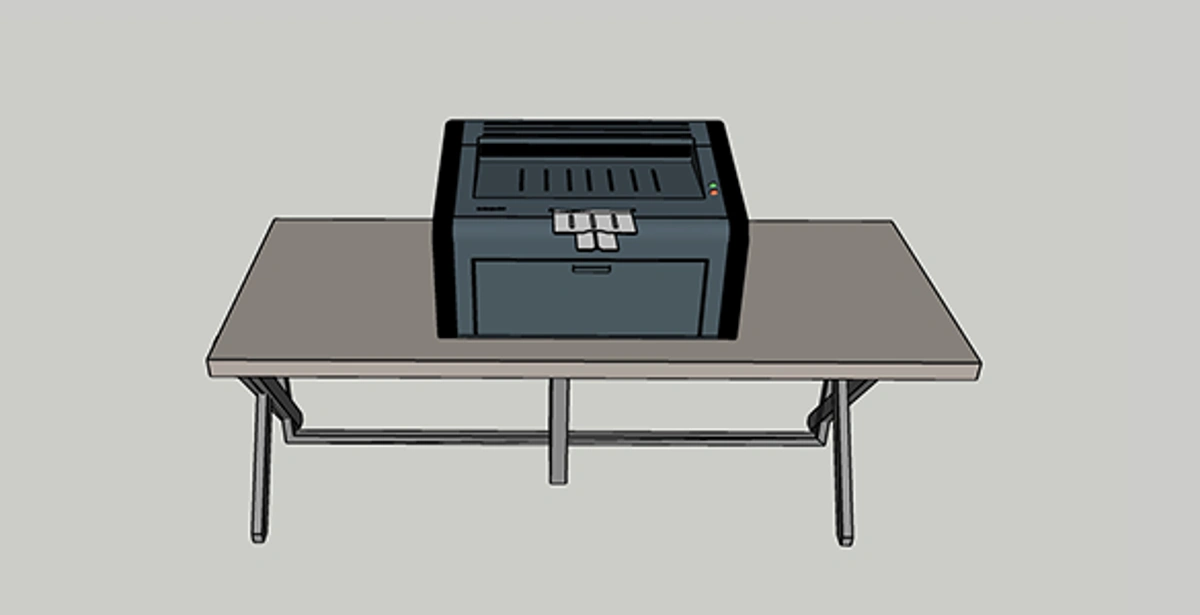 a printer's desk