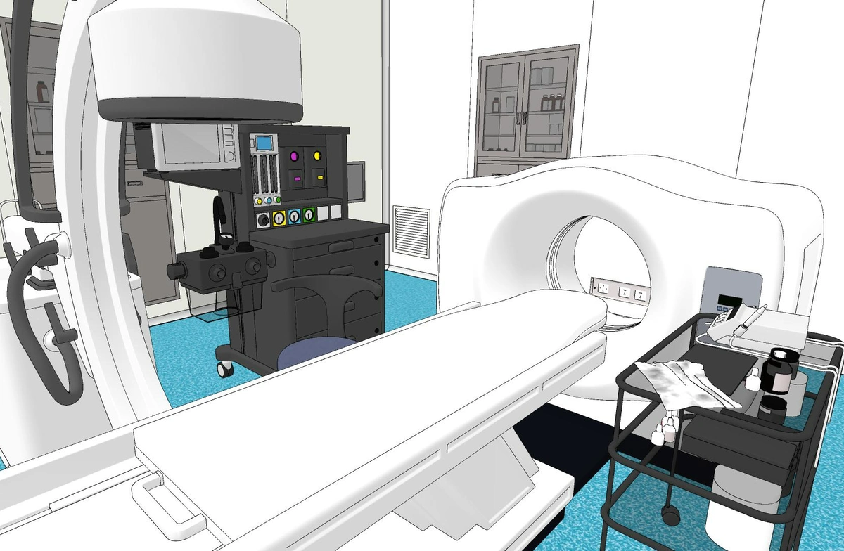 an MRI room at a hospital