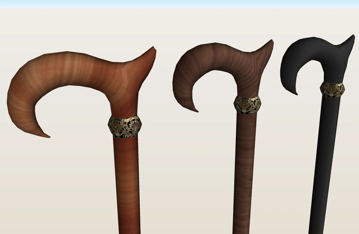 Three colors of cane