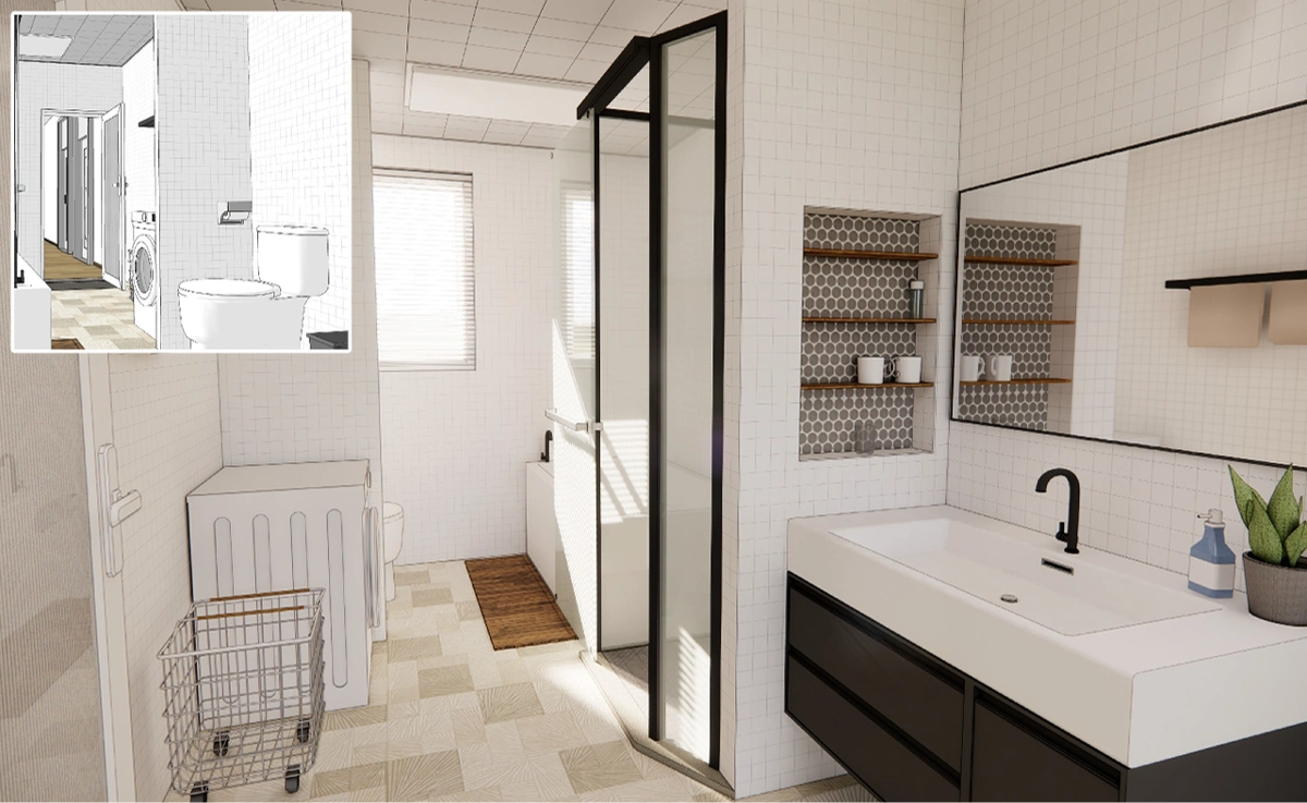 Modern house toilet