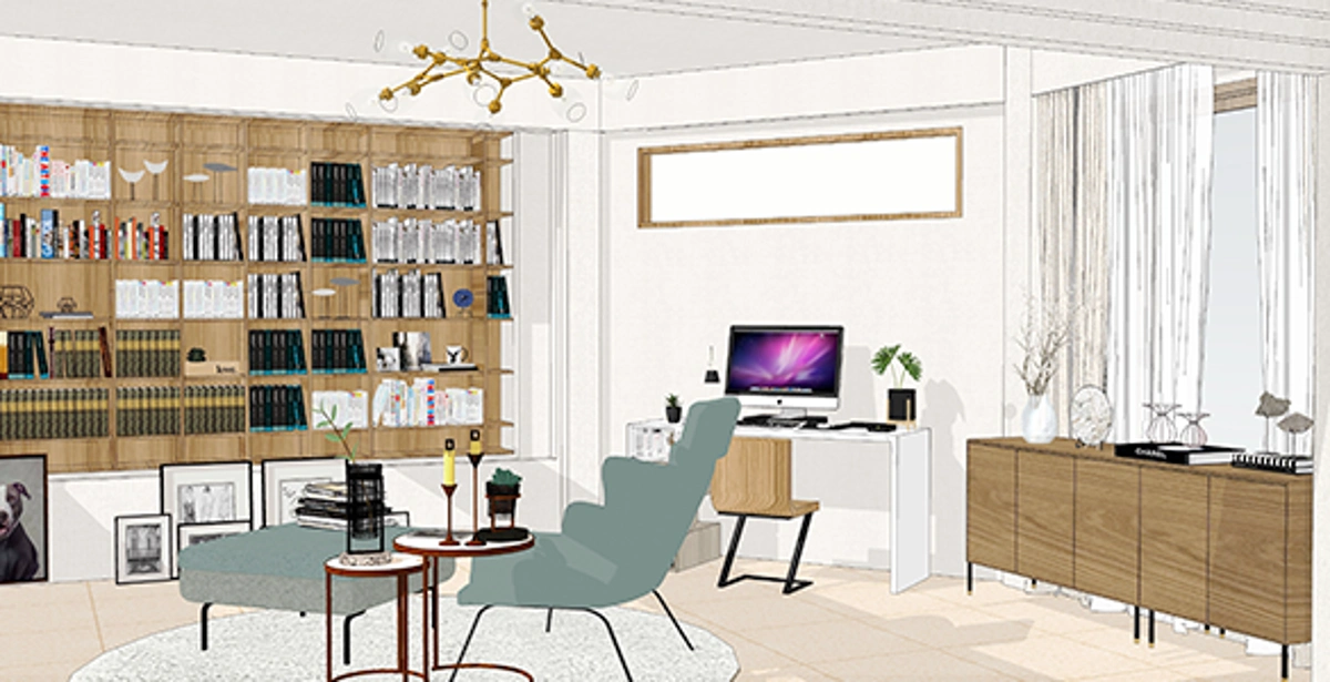 Luxurious studio single room with a bright atmosphere