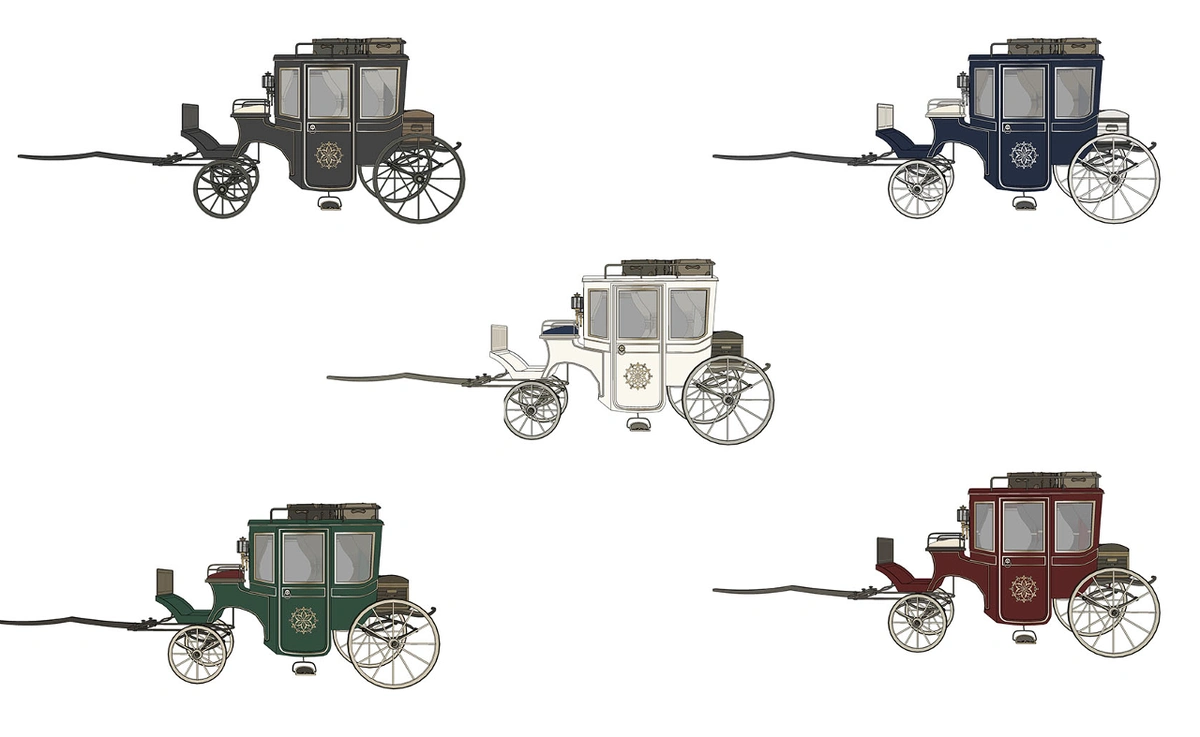 medieval carriage 2 (type2)_five types of colors