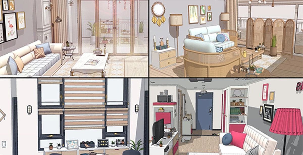 Apartment, hallway, officetel, studio set