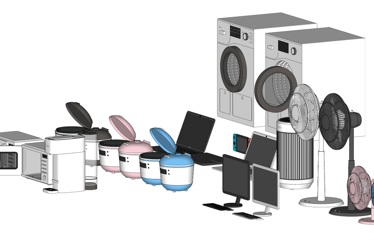 3D Home Appliance Digital Set 23 Types [9 Types]