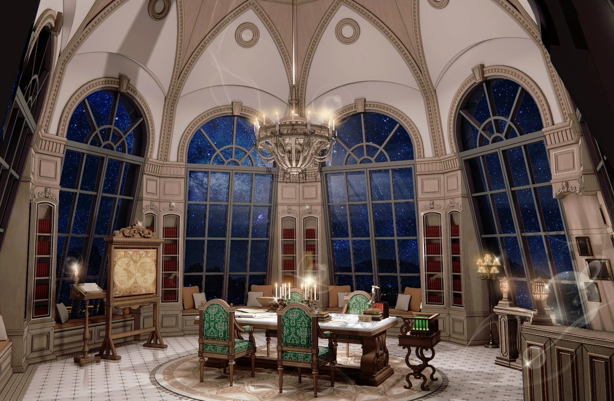 Mansion full of spring sunlight