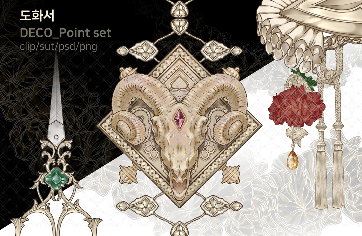 Gothic point set of the drawing book