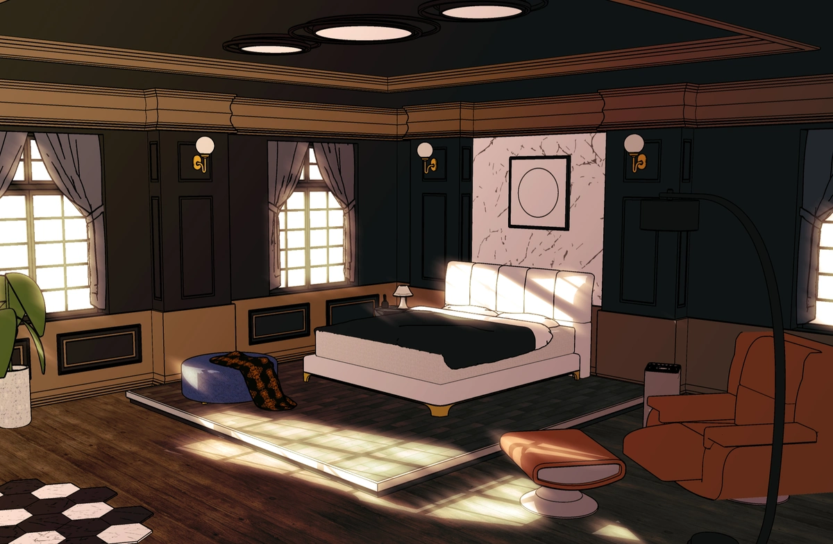 Modern bedroom version 01