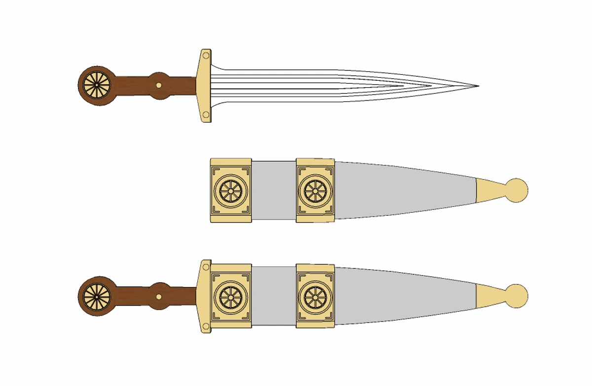 3D Weapon - Pugio (Ancient Roman Dagger)