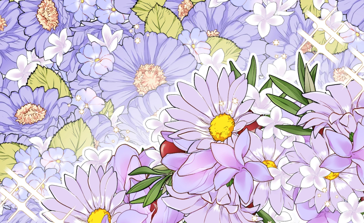 Flower brush for webtoons (Flower bouquet pattern brush)