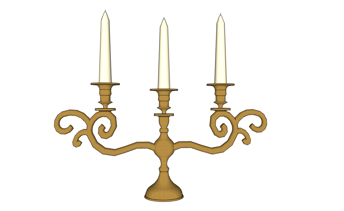 Colorful candlestick in the shape of a branch