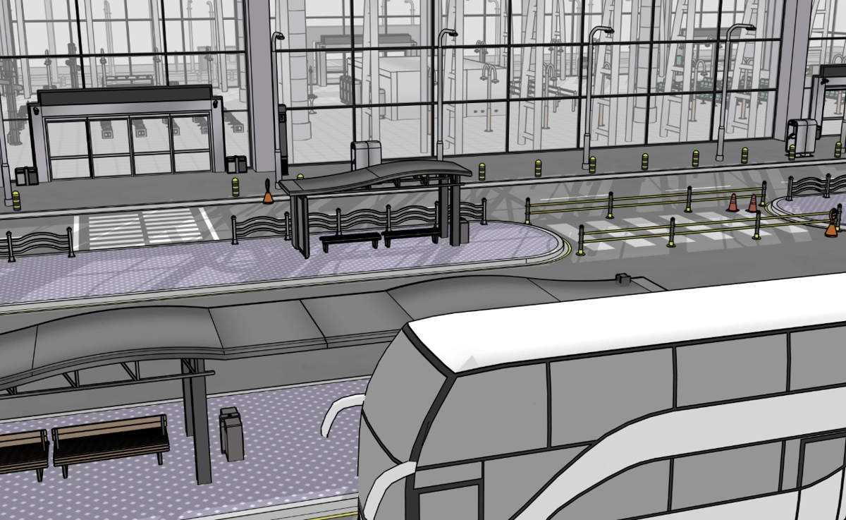 Airport-Style Bus Terminal