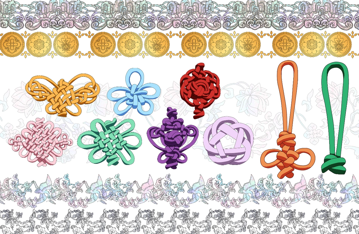 3-second Goryeo Oriental Style Patterns and Norigae Custom Set