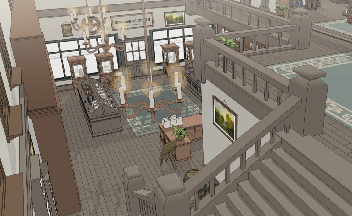 Fantasy grocery stores and stalls