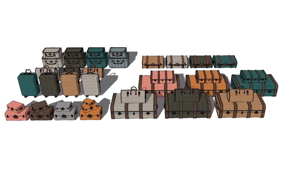 Suitcase Set of Fantasy Worlds