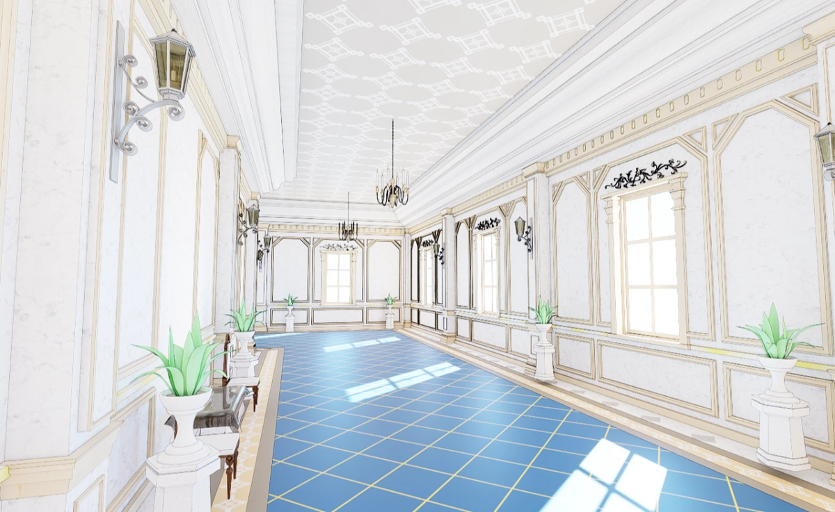 [3rd class: Fantasy school background 7] - Hallway